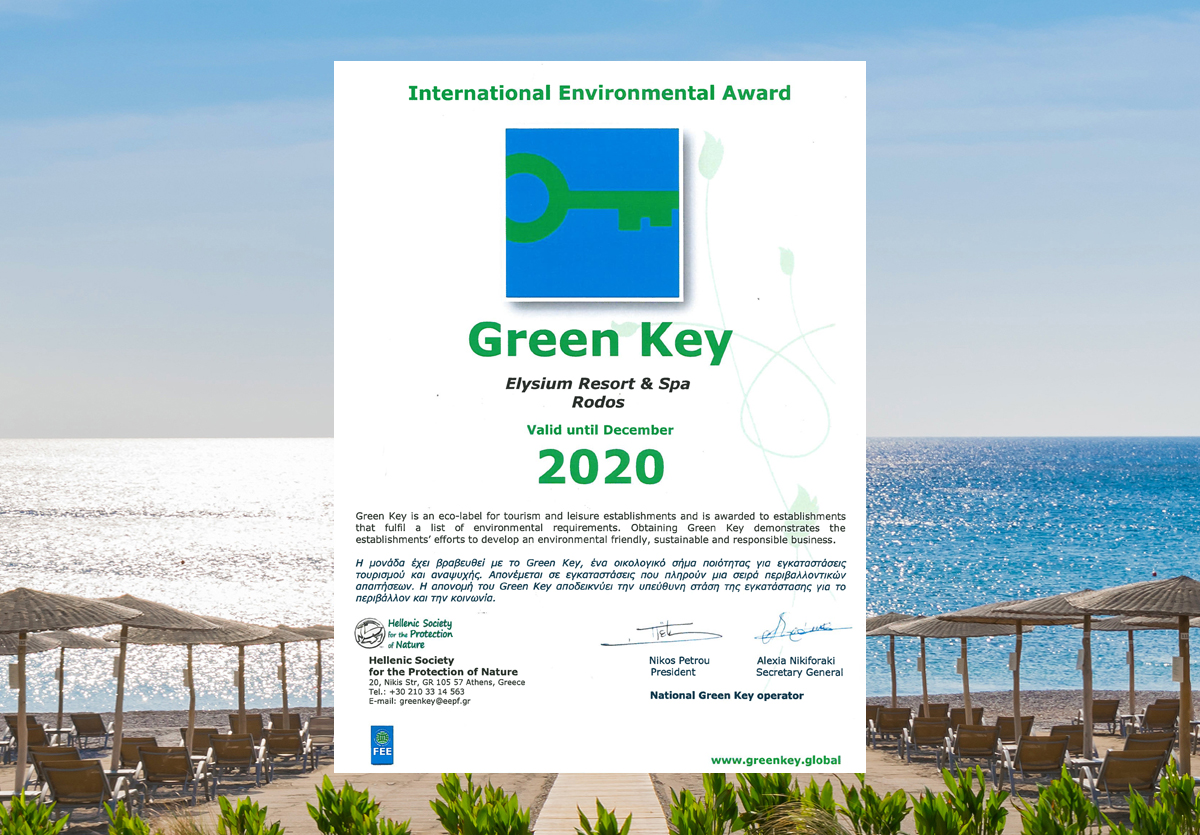 The Green Key Award 2020: ten years in a row! - Harmony Resorts